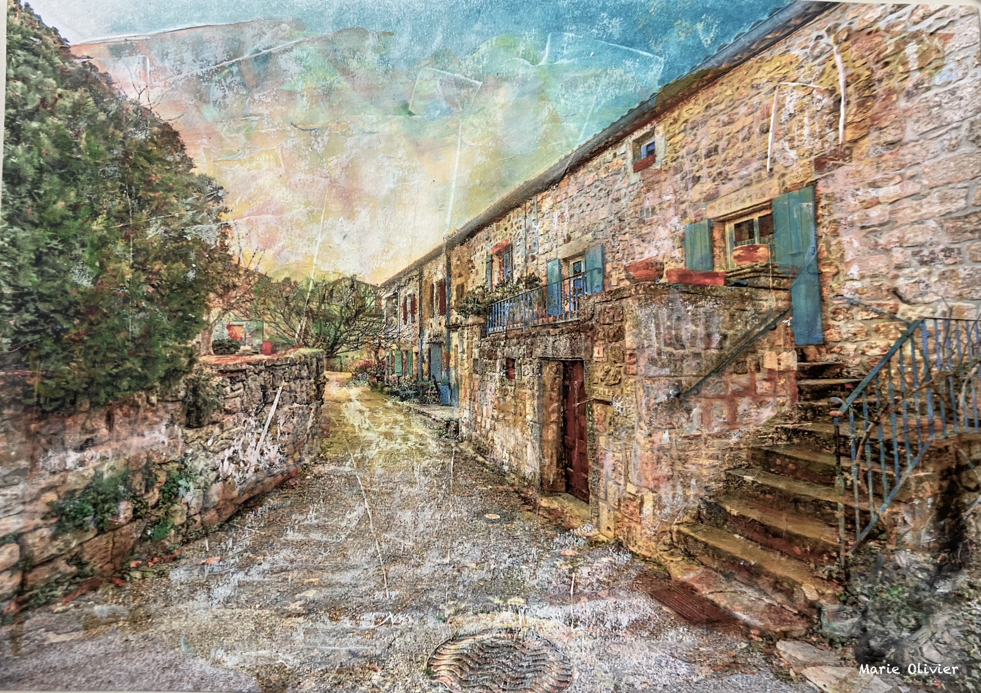 Ailhon, village d'Ardèche par Marie Olivier | Kwaz'Art