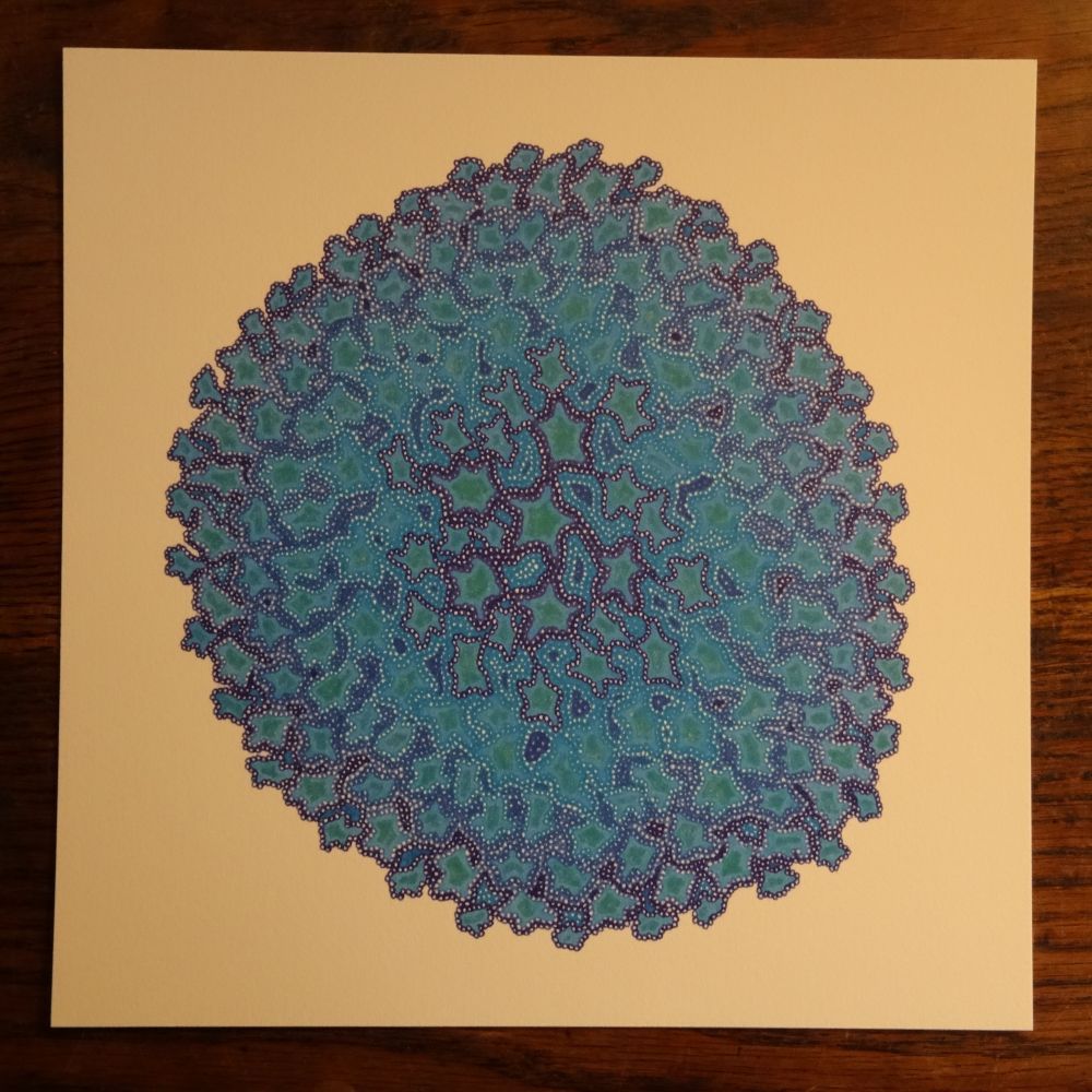 Étincelle bleue, dessin au stylo par Émilie B! | Kwaz'Art