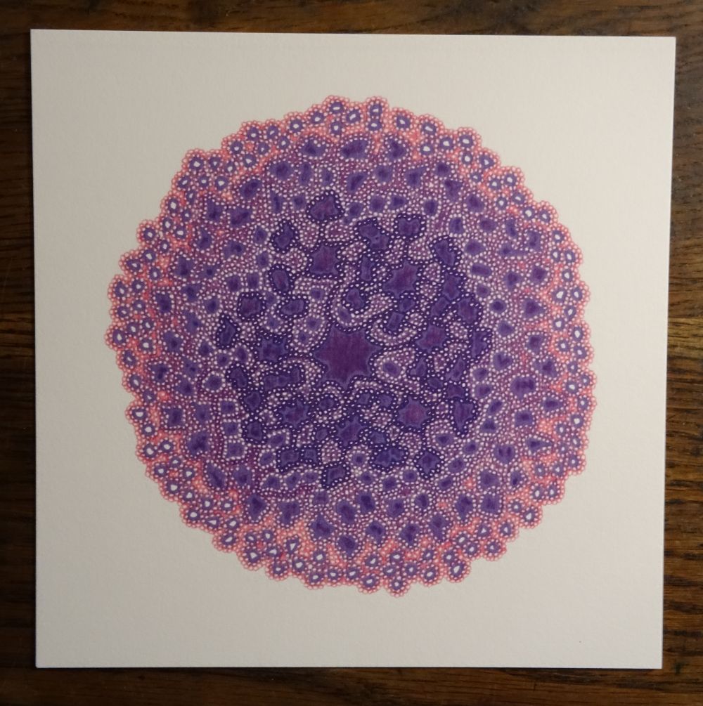 Étincelle violet, dessin au stylo par Émilie B! | Kwaz'Art