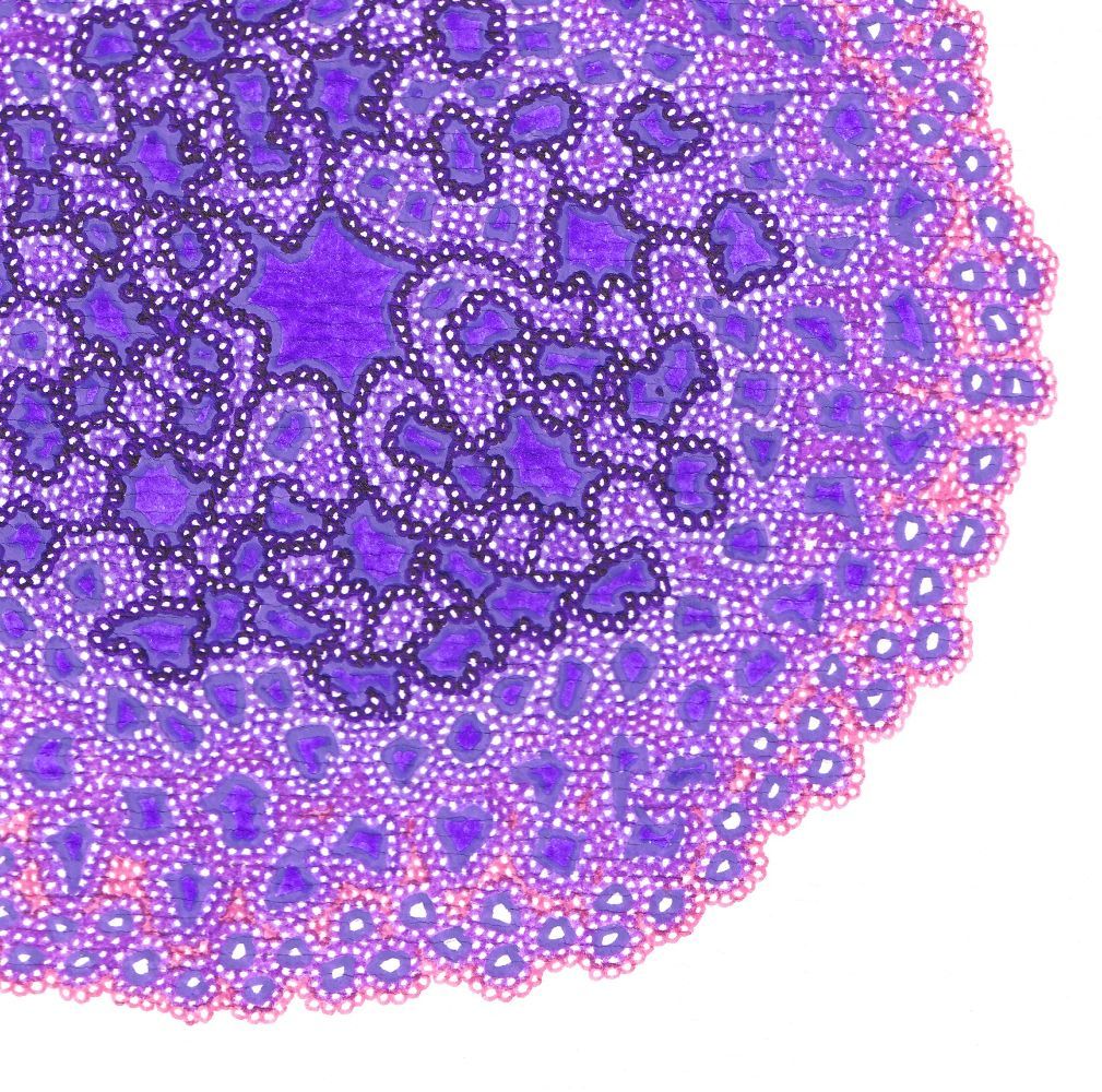 Étincelle violet, dessin au stylo par Émilie B! | Kwaz'Art
